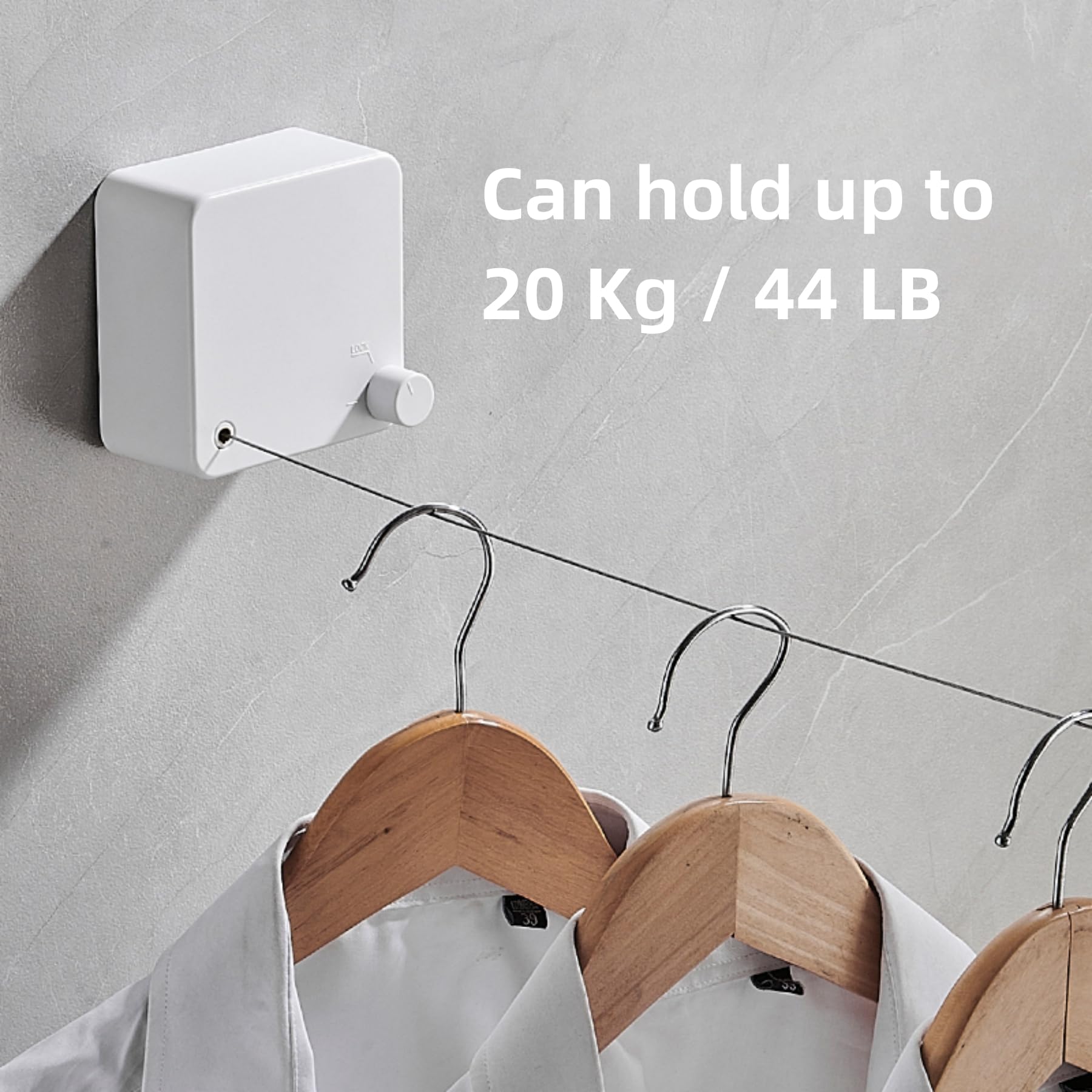 Celsitudo Retractable Clothesline Indoor Outdoor Clothes Line | Heavy Duty Clothes Drying Laundry Line | Wall Mounted Drying Rack Clothing Line (Black)