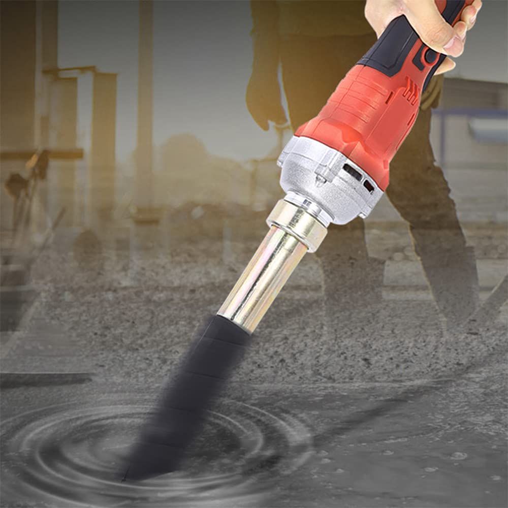 Chargeable Electric Concrete Vibrator 750W 2500RPM Hand-hold Concrete Vibrator Portable Cordless Construction Insertion Vibrator Air Bubbles Remover Level Concrete with 3.3 ft Vibrating Rod