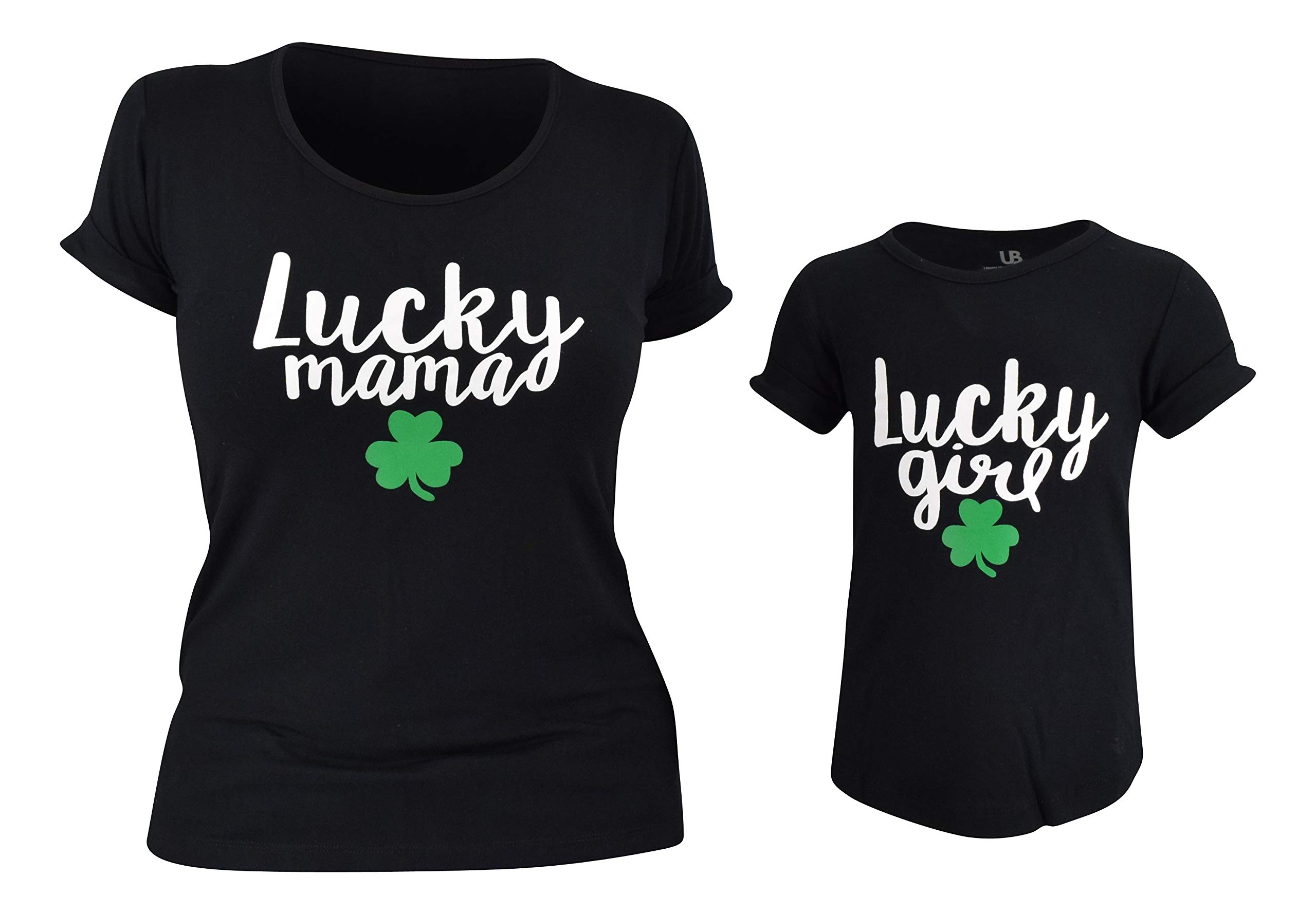 Unique Baby Girls Lucky Mama St Patrick Day Mommy and Me Scoop Neck Shirt (3t) Green