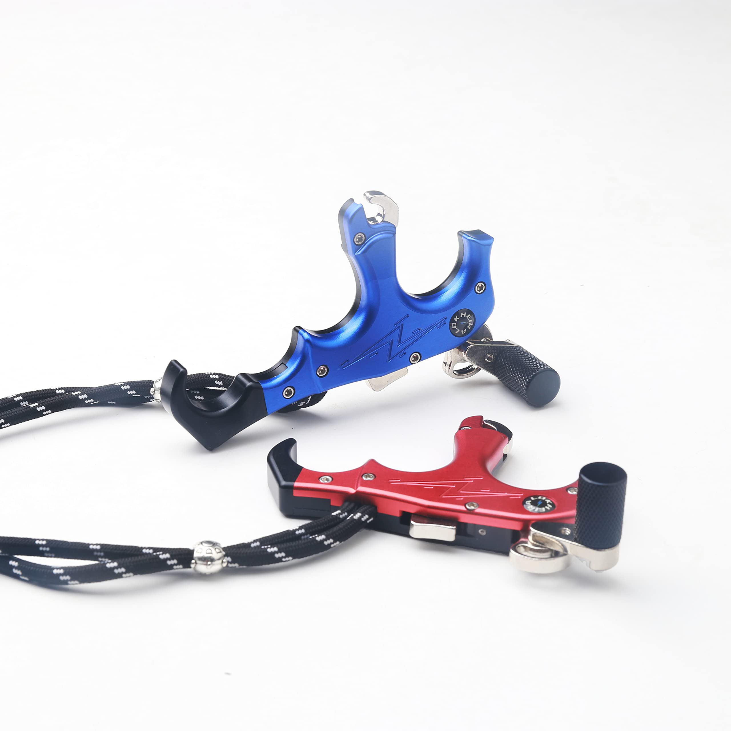 Bow Release Aids,3 or 4 Fingers Grip Adjustable Automatic Archery Release,Thumb Trigger for Compound Bow Accessory,Suitable for Lightweight Beginners Under 40 pounds(Golden)