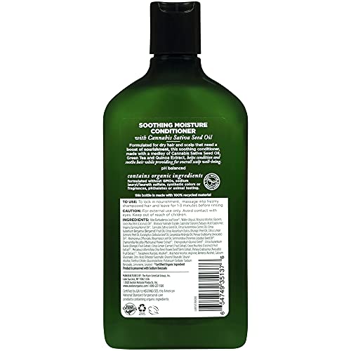 Avalon Organics Soothing Moisture Cannabis Sativa Seed Oil Conditioner, 11 oz