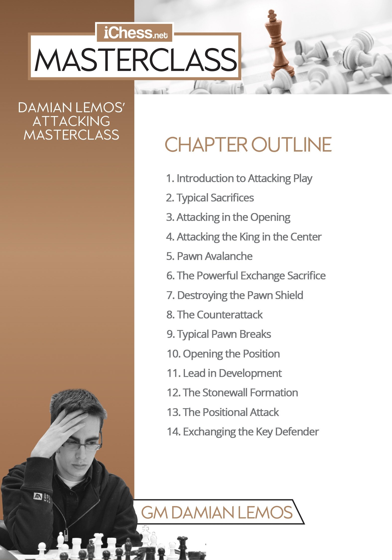 MASTERCLASS - Damian Lemos' Attacking Masterclass β GM Damian Lemos - Over 10 Hours of Content! Instructional Chess DVD