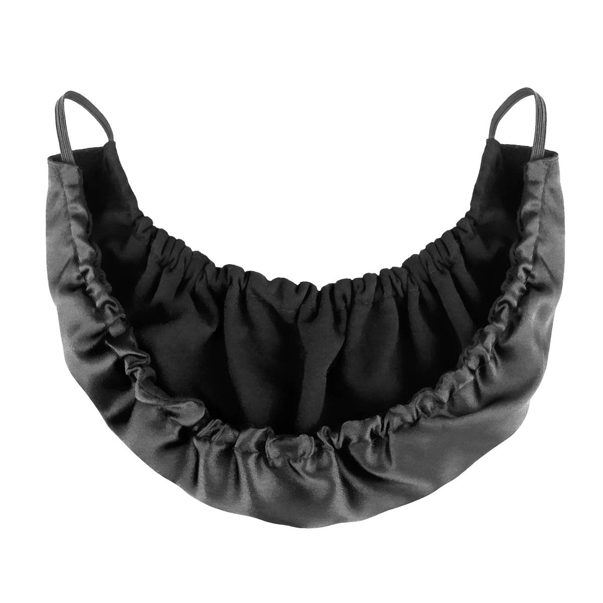 Beard Bandana Bonnet for Men Richoose Facial Beard Bib Apron Guard Beard Cap Black 2 PCS