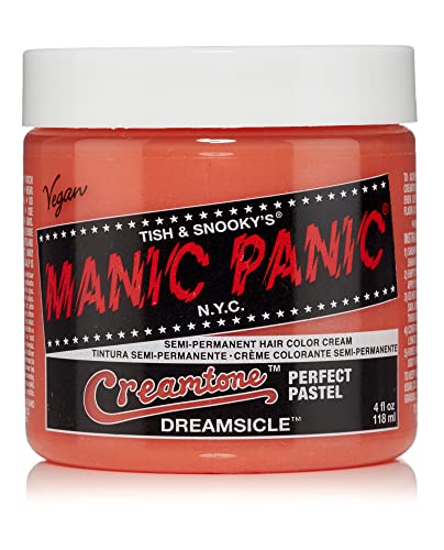 MANIC PANIC Dreamsicle Hair Dye β Creamtone Perfect Pastel - Semi-Permanent Hair Color - Creamy, Pastel Orange Dye With Warm Undertones - Vegan, PPD & Ammonia-Free - For Coloring Hair on Women & Men