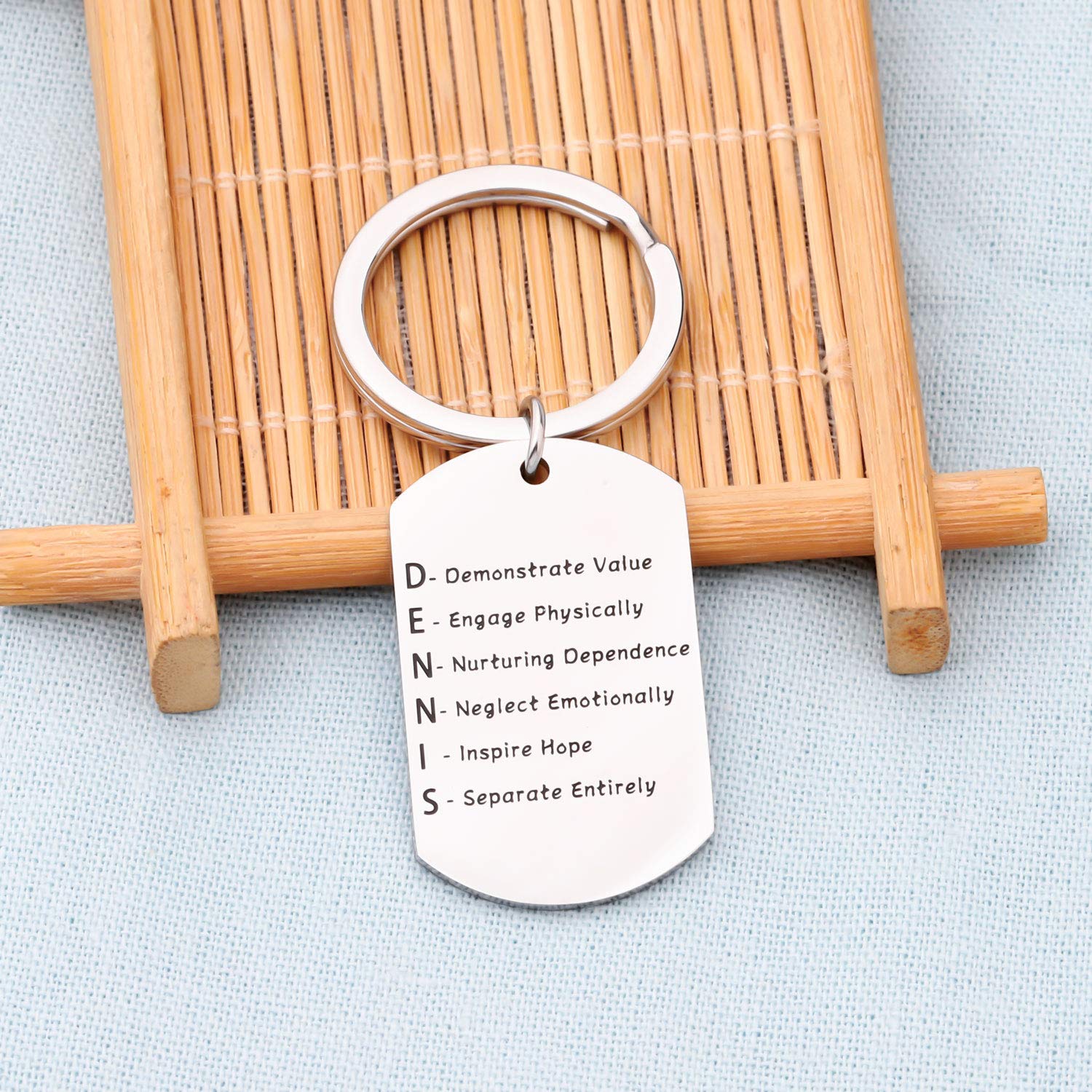 BEKECH TV Show It's Always Sunny Inspired Gift THE D.E.N.N.I.S. System Relationship Advice Gift for TV Series Lovers (Silver)