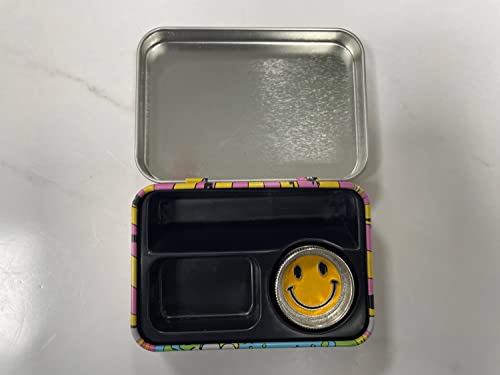 Favela420- Rolling Tray Metal Mini Stash Box FlowerPuff -Tin Can- Lighter Case