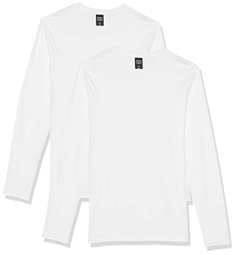 Hanes Men's Long-Sleeve Premium T-Shirt (Pack of 2), White, Small