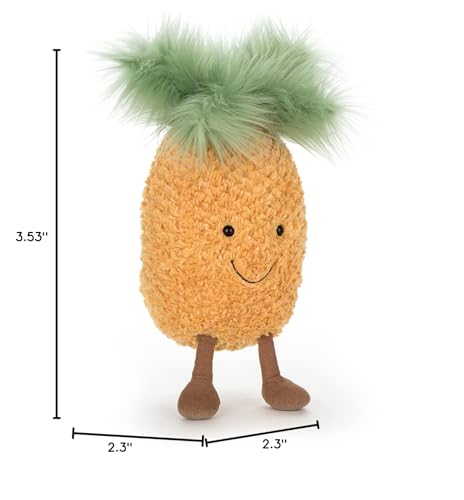 Jellycat Amuseables Pineapple Stuffed Toy, Medium 11 inches | Fruit Plush | Fun Gift Idea