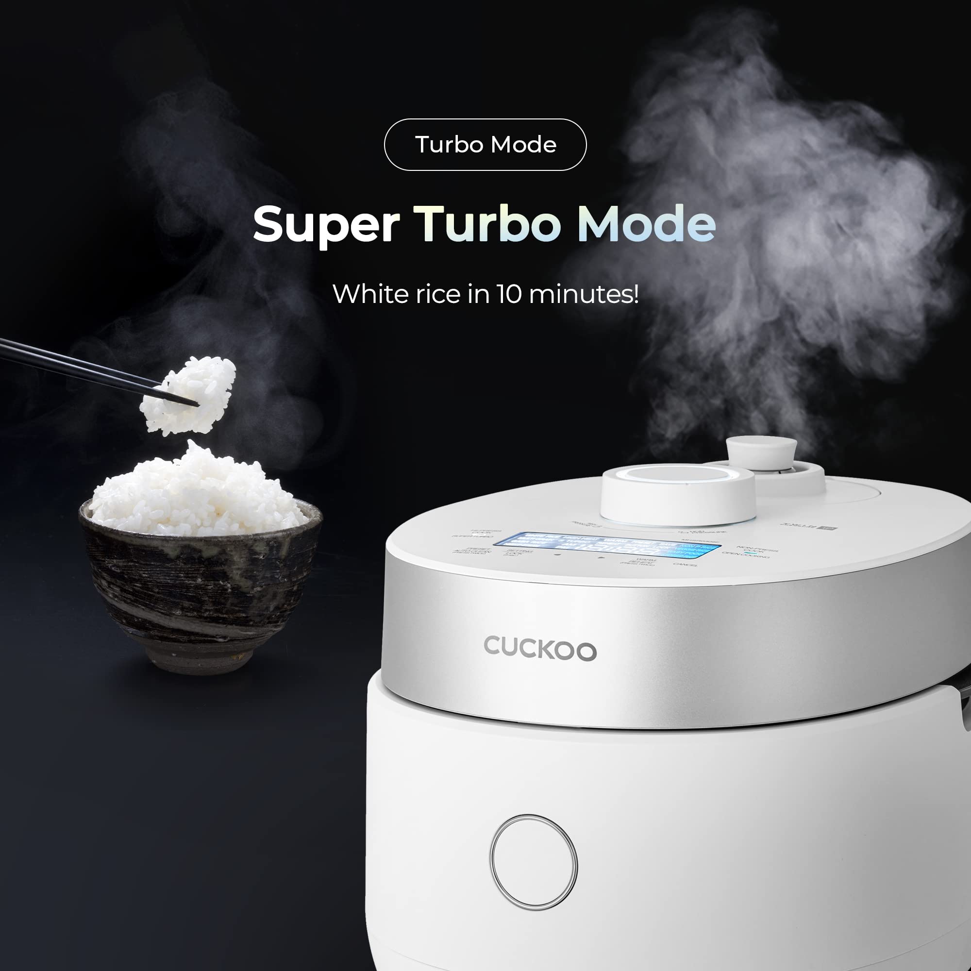 CUCKOO CRP-LHTR1009F | rice cooker 10 Cup (Uncooked) Twin Pressure Induction Heating Cooker | 16 Menu Options: High/Non-Pressure Steam & More, Stainless Steel Inner Pot, Made in Korea | White-Renewed