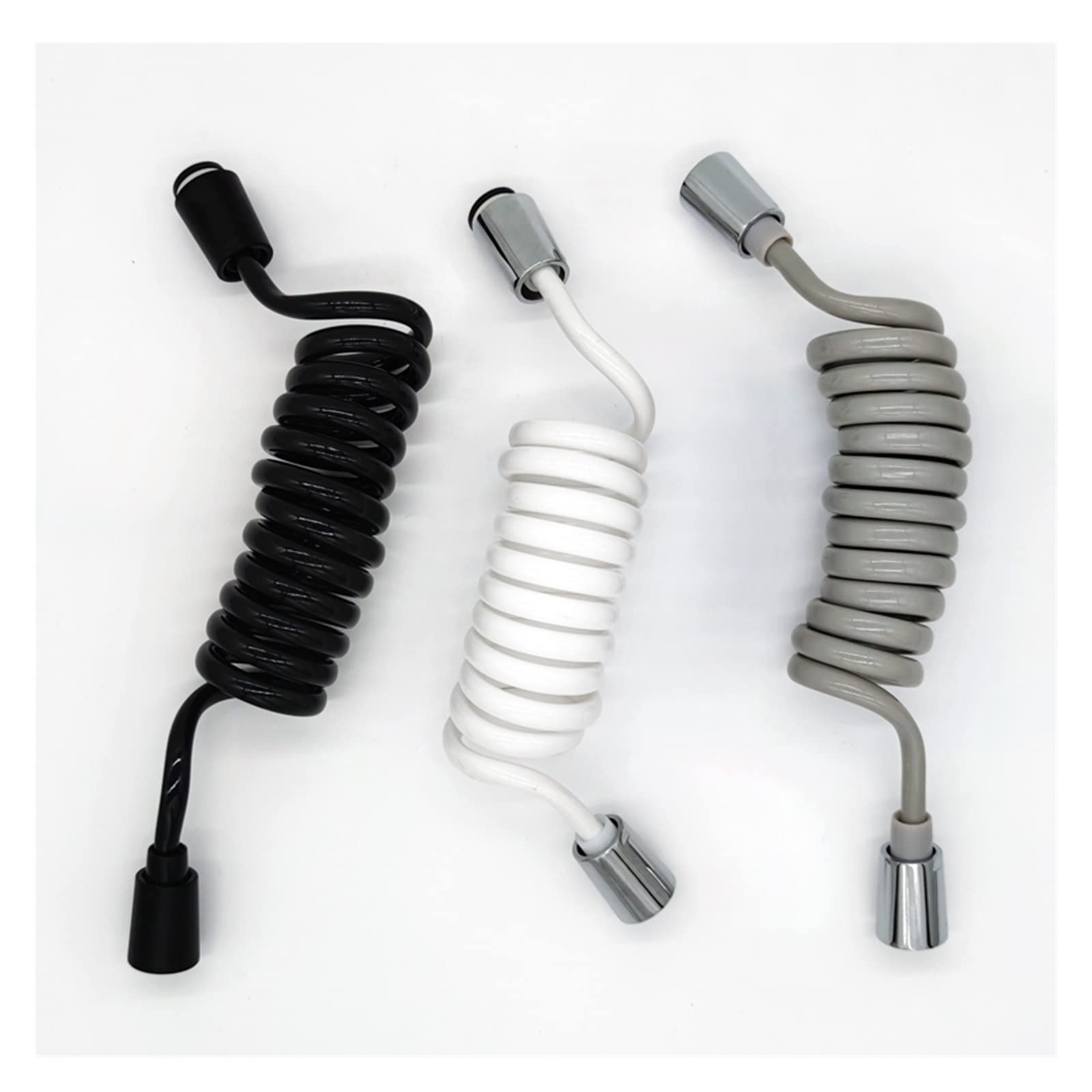 Spring Plumbing Telephone Line Flexible Water Hose Toilet Bidet Sprayer G 1/2 Connection Bathroom Accessories 1.5m/2m/3m ( Color : White , Size : 200cm )