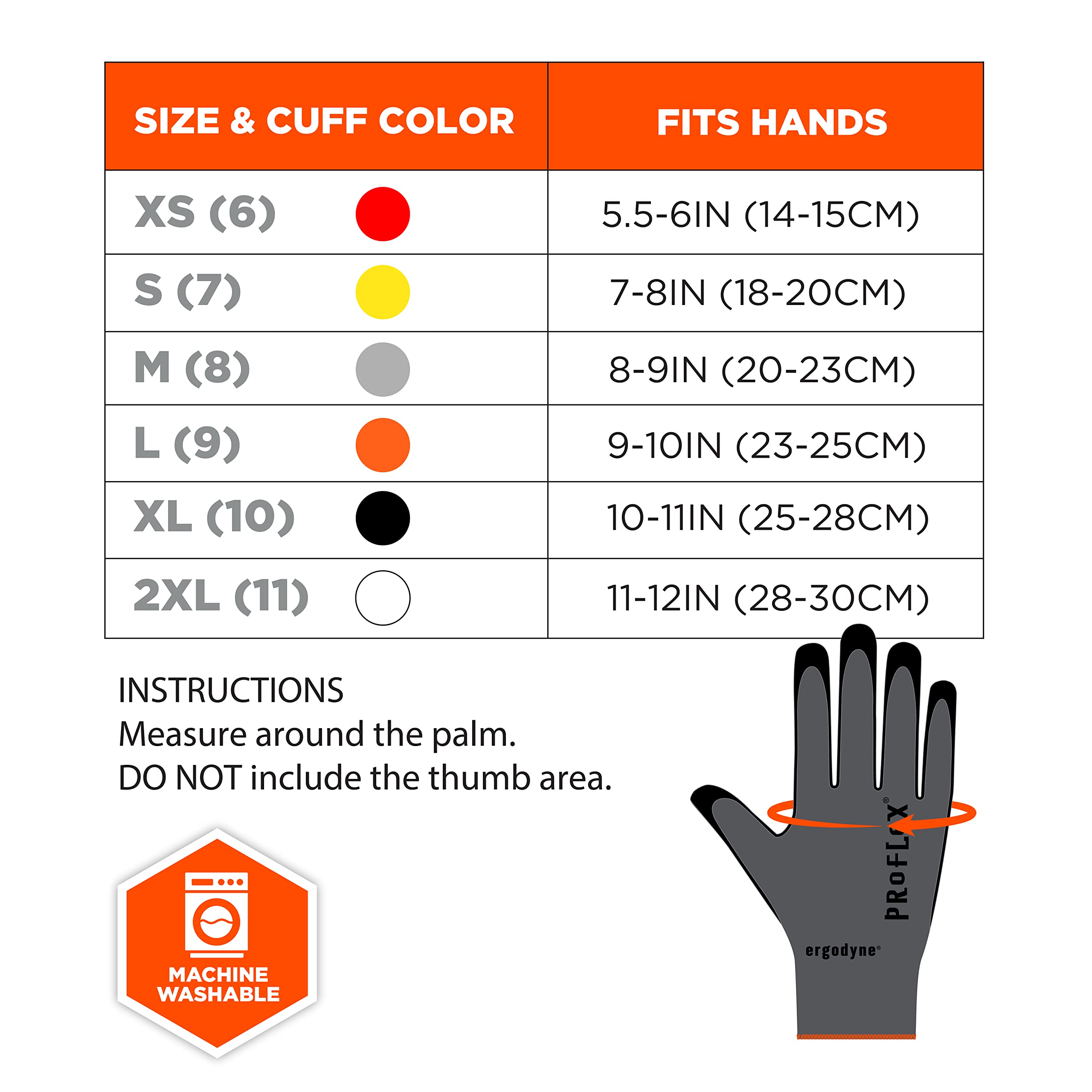 Ergodyne ProFlex 7000 Nitrile Coated Work Gloves, Foam Nitrile Palms for Flexible No Slip Grip, Abrasion Resistant, 15g, Touchscreen Capable, Gray, Medium