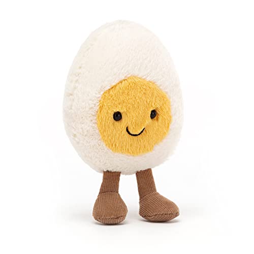 Jellycat Amuseables Boiled Egg Happy Stuffed Toy, Small 5.5 inches | Food Plush | Fun Gift Idea