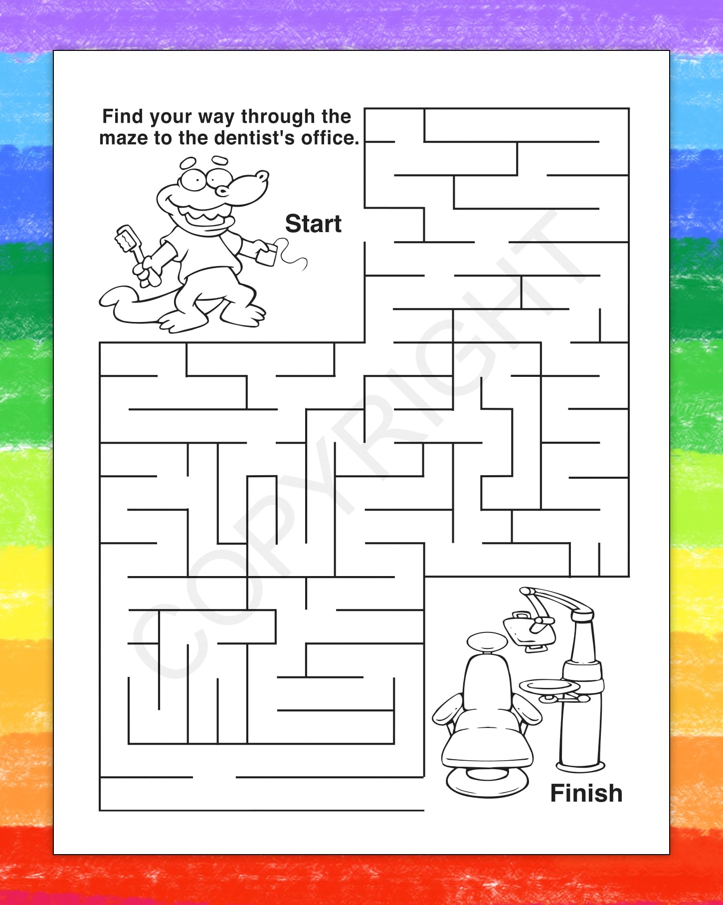 ZOCO - It's Tooth Time - Educational Coloring Books for Kids (25 Bulk Pack, Without Crayons) - Dentist Toys for Kids - Dental Office Supplies