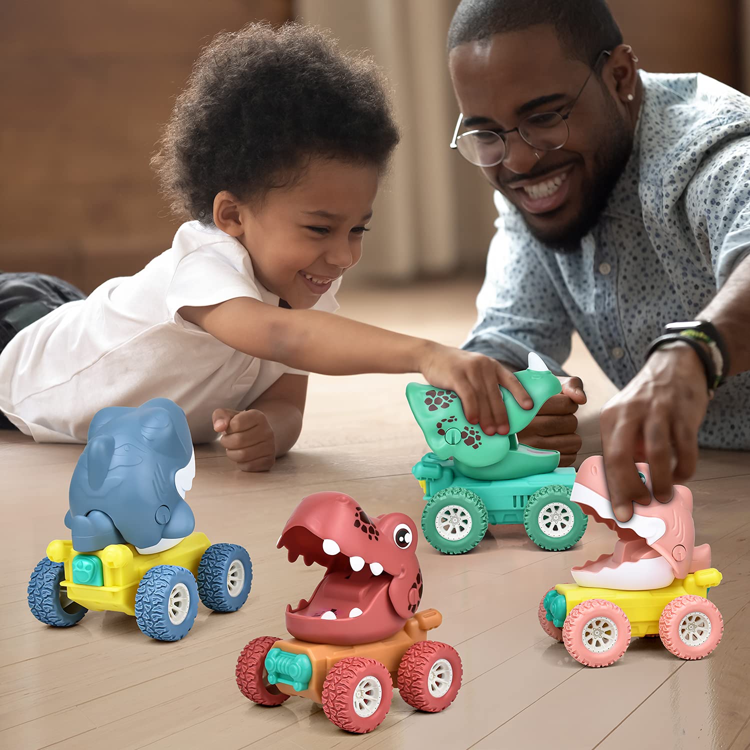 LiKee Toy Cars with Light and Music for Toddlers Kids Boys Girls Age 3+ Years Old