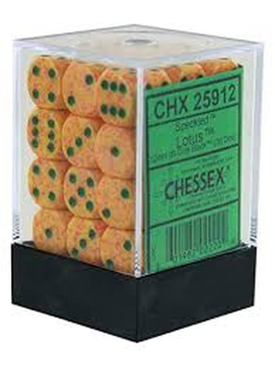 DND Dice Set-Chessex D&D Dice-12mm Speckled Lotus Plastic Polyhedral Dice Set-Dungeons and Dragons Dice Includes 36 Dice ā D6 (CHX25912)