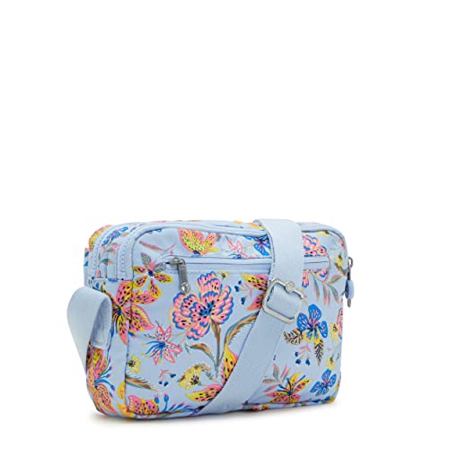 Kipling Women's Abanu Medium Crossbody Bag, Lightweight, Adjustable Nylon Waist Pack, Wild Flowers