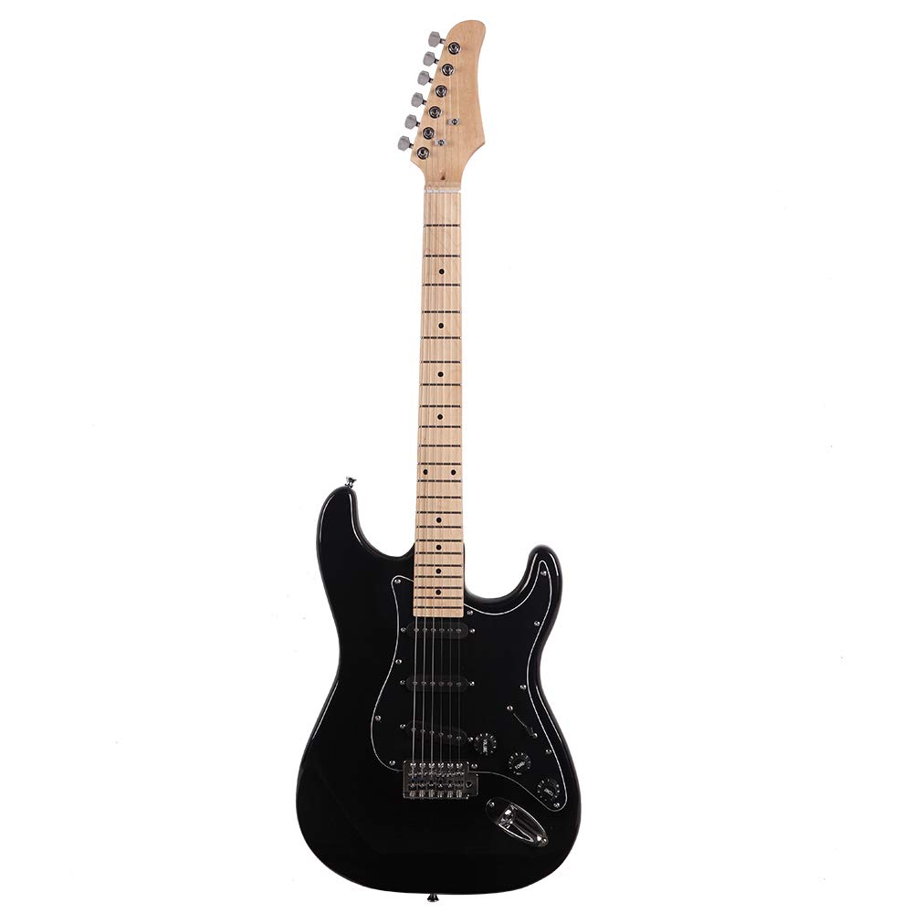 BELANITAS 39 inch Electric Guitar Kit Full Size Beginner Starter Kit with Guitar Case Bag, Guitar Amplifier, Guitar Bag, Shoulder Strap, Cable, Tremolo Bar, Picks,Black