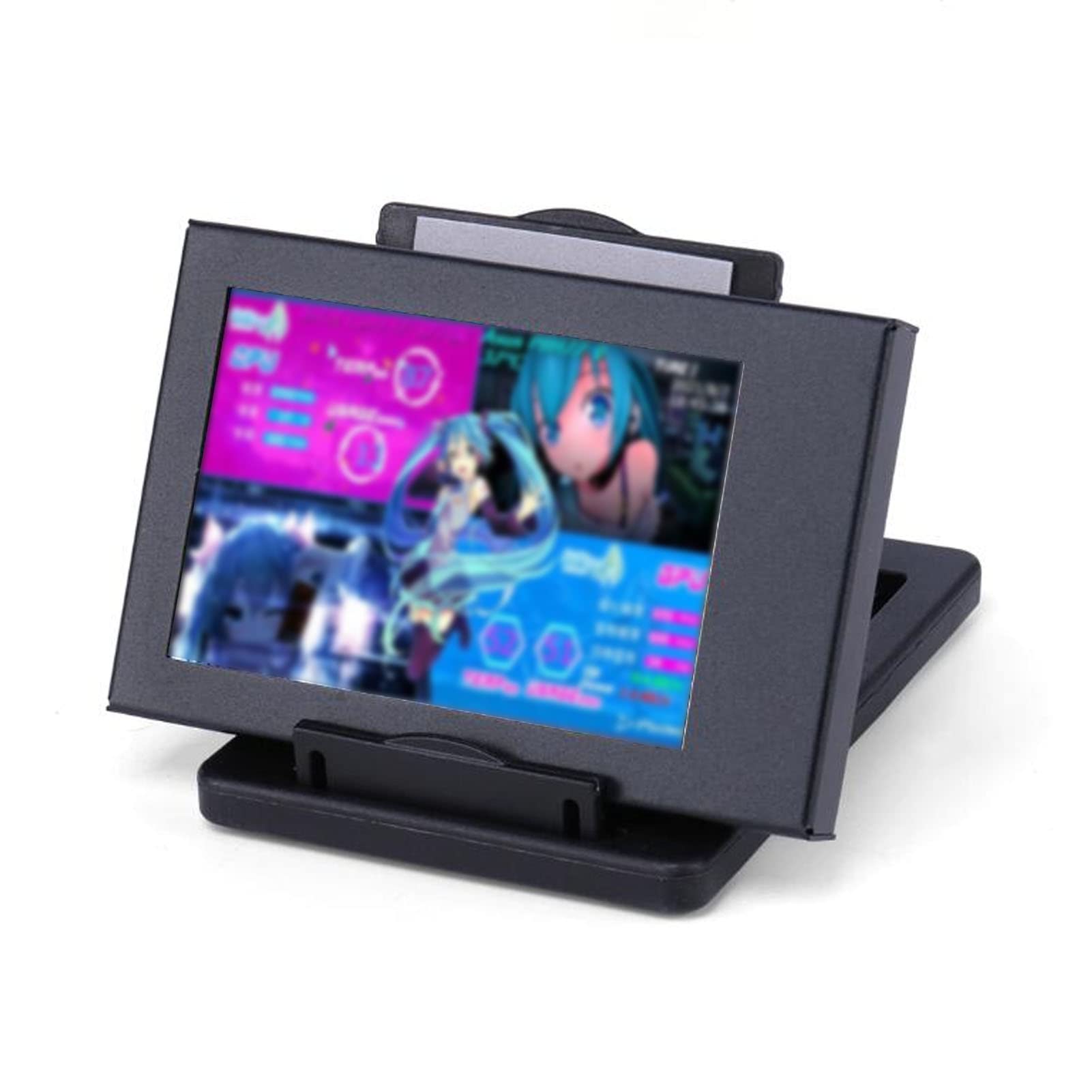 DAUERHAFT PC CPU Data Monitor, Auto Off 3.5 Inch Computer Temp Monitor Customizable Layout for Home
