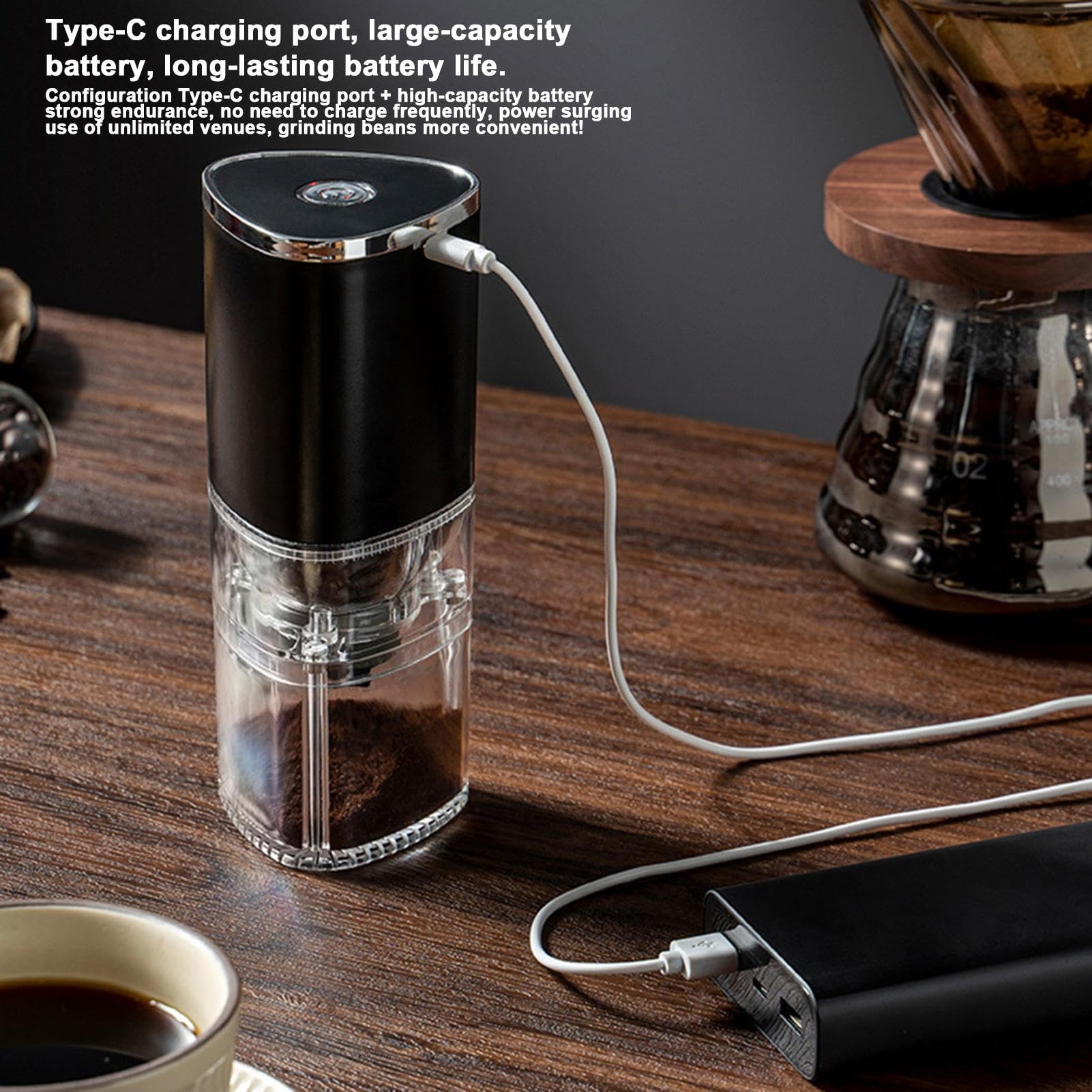 Coffee Bean Grinder, Stainless Steel Electric Coffee Grinder, Adjustable Spice Grinder Mill, Household Small Grinder, 1 Touch Operation Automatic Burr Coffee Grinder, Grind Settings for 15-20 Cup