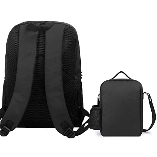 FDASLJ African American Black Girl Backpack 3 in 1 Book Bag Daypack with Lunch Bag/Box Pencil Case