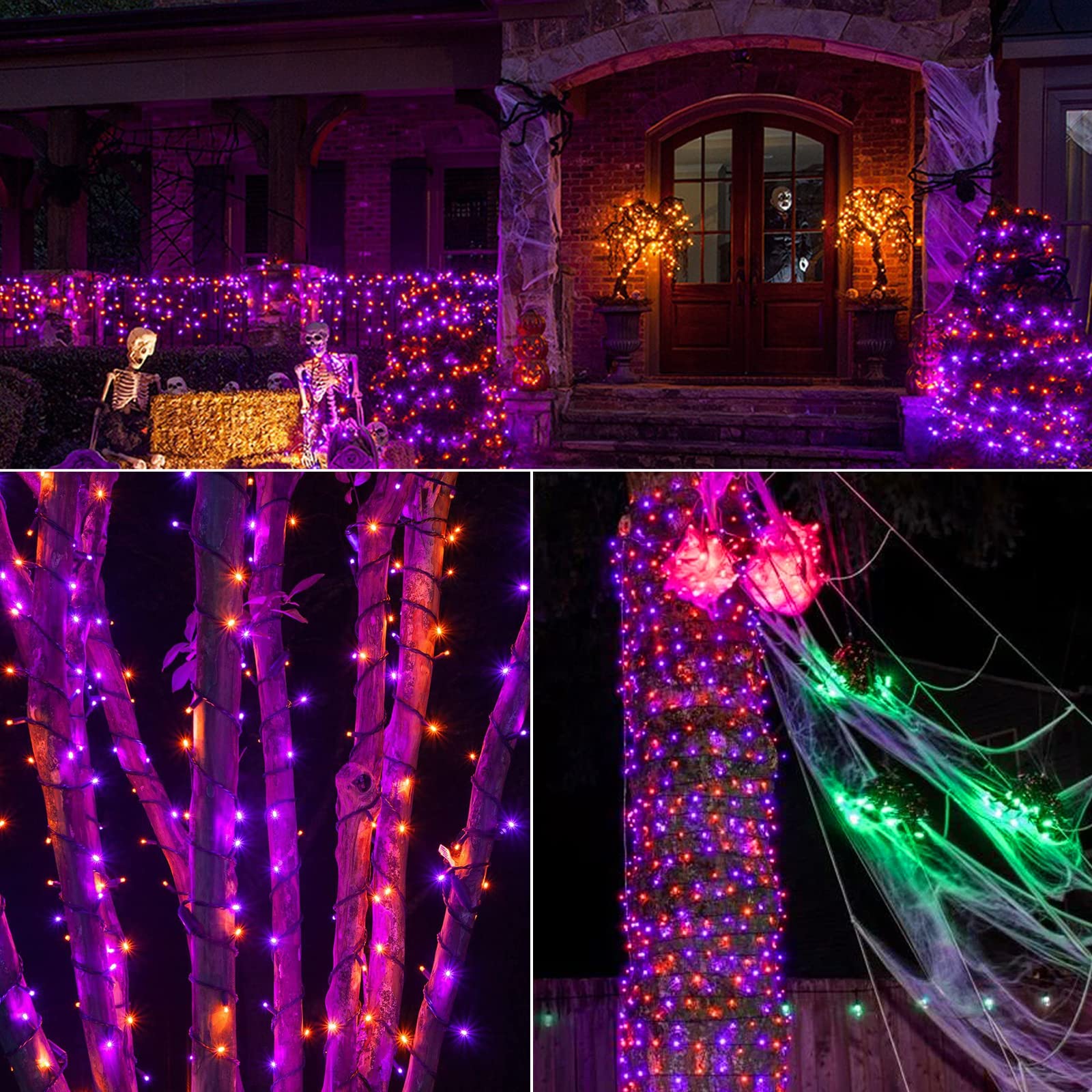 Brizled White Christmas Lights, 78.74ft 240 LED Mini String Lights Connectable, Plugin Christmas String Lights Outdoor, 8 Modes Christmas Tree Lights Waterproof for Indoor Outside Xmas Garden Decor