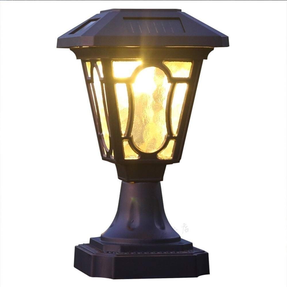 SMLZV Post Lights, Solar Pillar Light Outdoor Patio Light Waterproof Wall Light Outdoor Door Post Light Home Villa Garden Gate Light (2 Pack)
