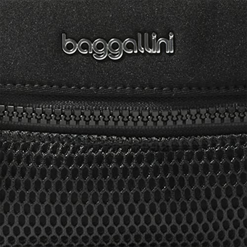 Baggallini Womens Triple Zip Bagg, Black Neoprene