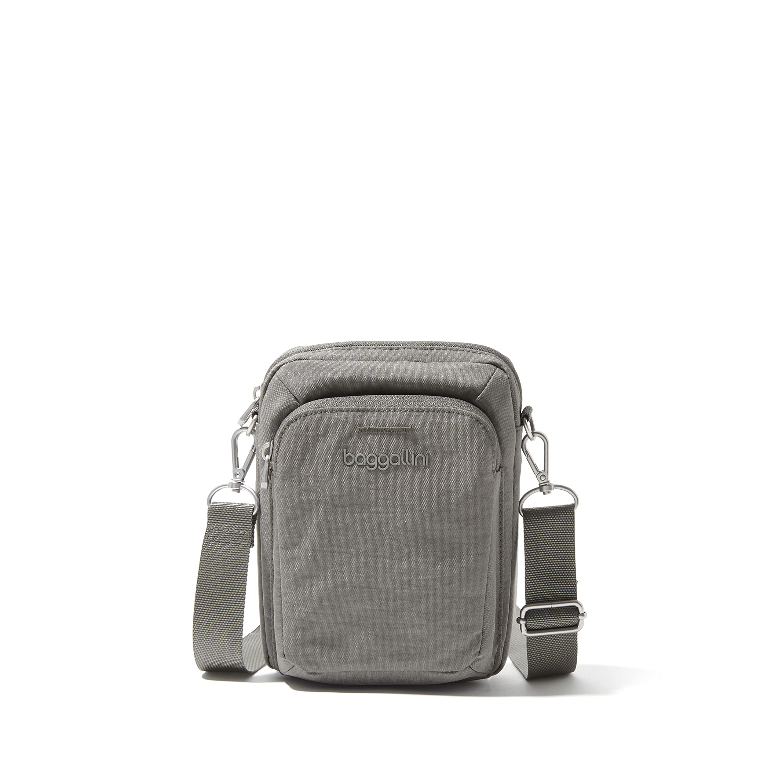 Baggallini Womens Urban Explorer Mini Crossbody, Sterling Shimmer, One Size US