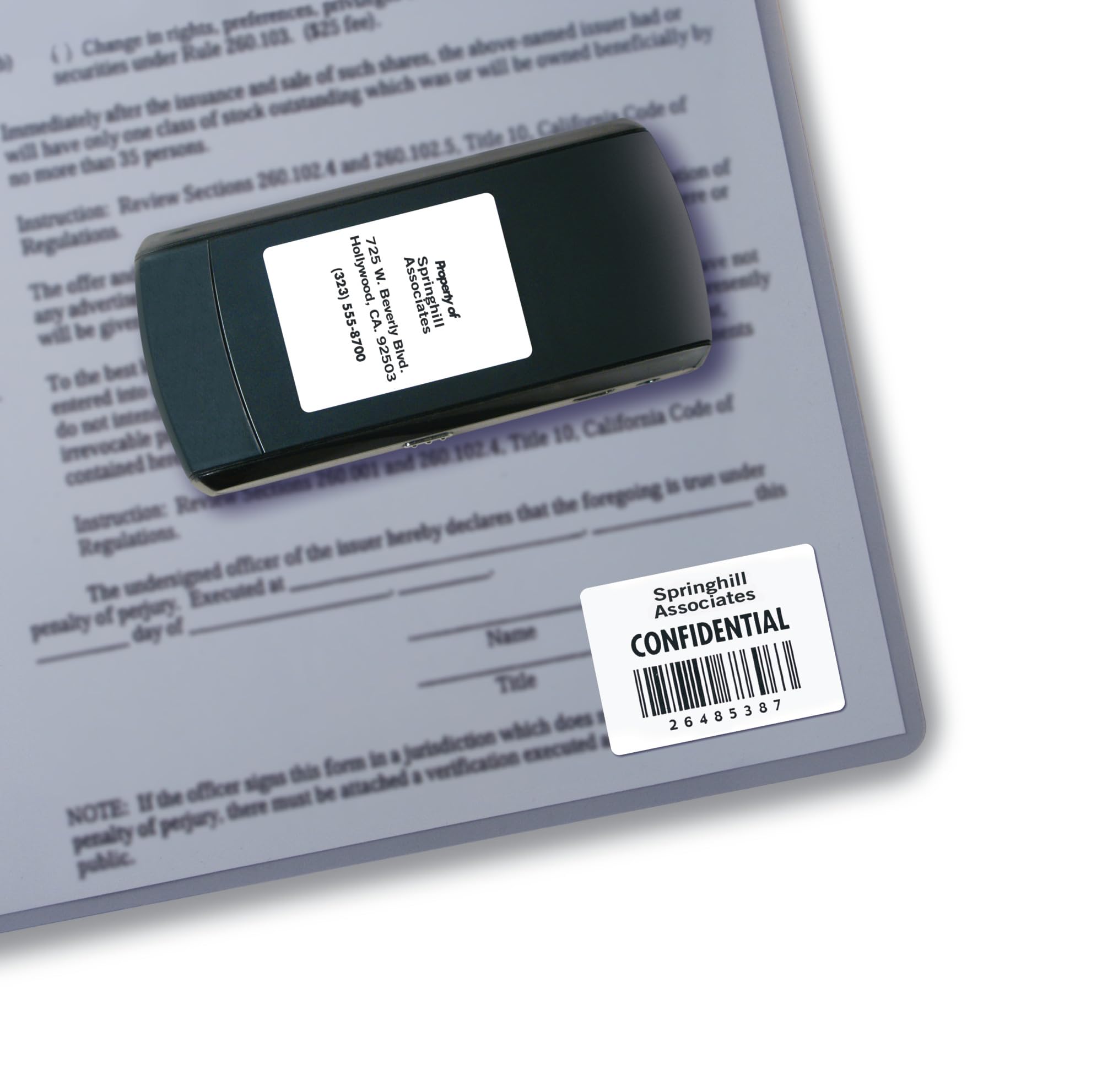 Avery Durable White Cover up ID Labels for Laser Printers, 1.25" x 1.75", Pack of 1600 (6576)