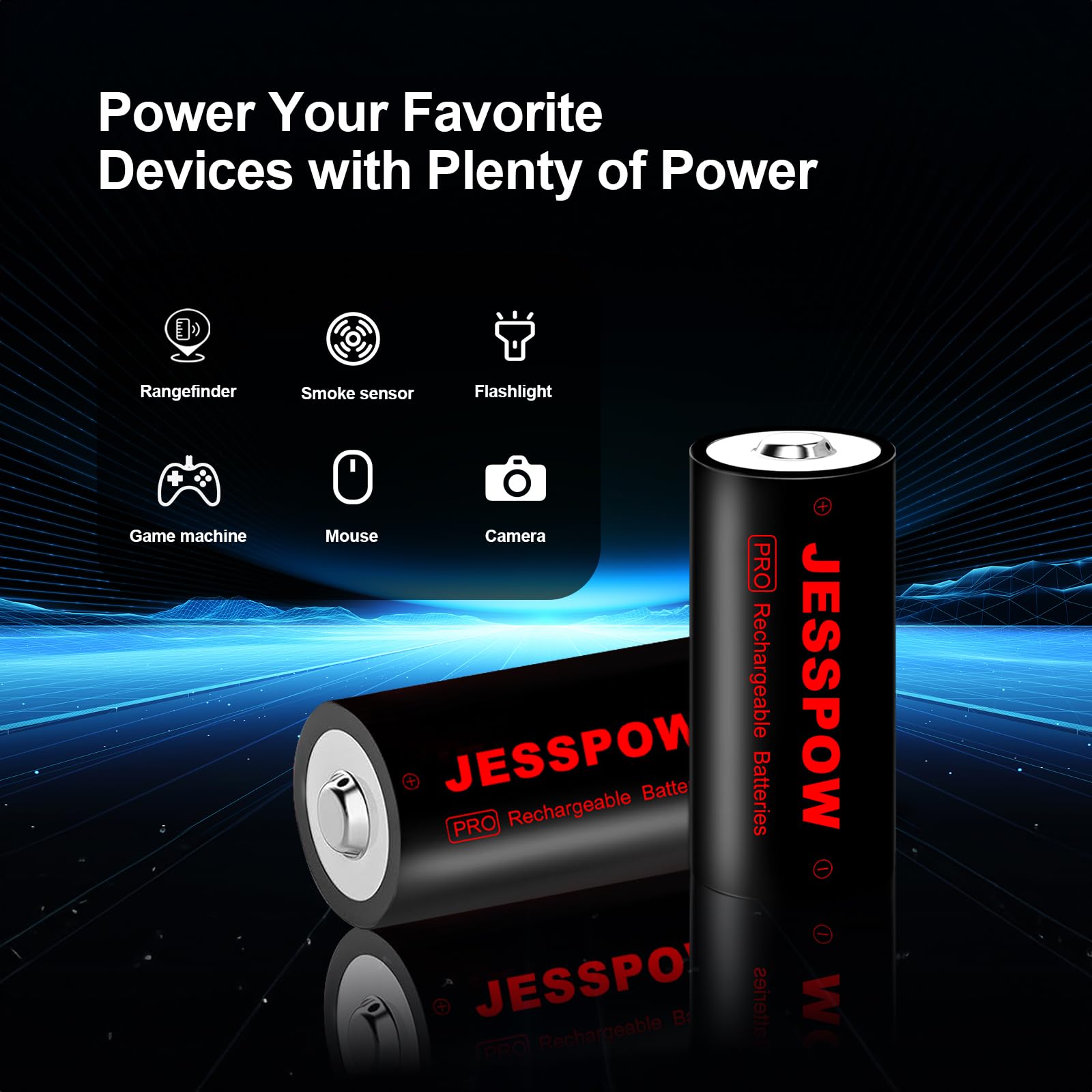 JESSPOW CR123A Rechargeable Batteries for Arlo, Rechargeable Batteries 32 Pack with Charger Compatible with Arlo Security Cameras (VMK3200/VMC3030/VMS3330/3430/3530/) and Flashlight and More