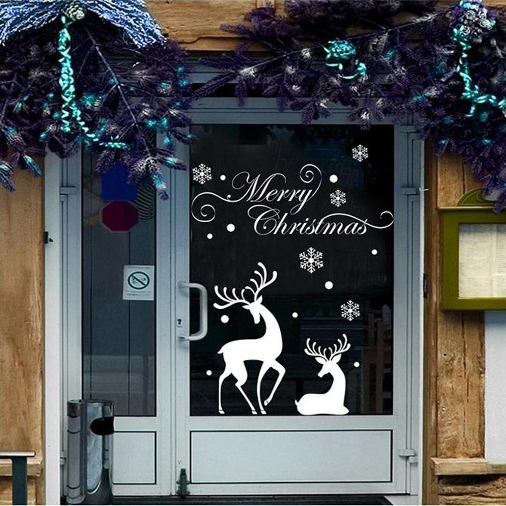 IEason Christmas Wall Stickers, Christmas Mural Removable Wall Sticker Decal Marry Christmas Decor Stickers (A)