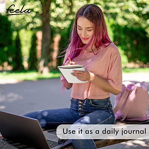 feela 16 Pack Soft Cover Journal Bulk, Lined Notebooks College Ruled for Work for Women Girl Writing, Blank Travel Journal Note Taking Notebook School Business Supplies, 8.2β x 5.5β, A5, Gray