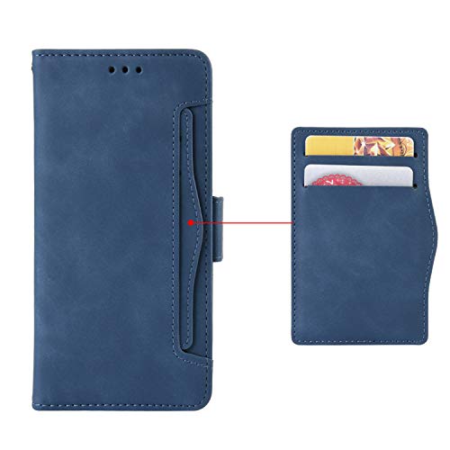 Snow Color COBYU020797 Case for Oppo A5S/A7 Leather Flip Case for Bumper Protective Magnetic Card Slot for Oppo A5S (AX5S) / A7 (AX7) - Blue