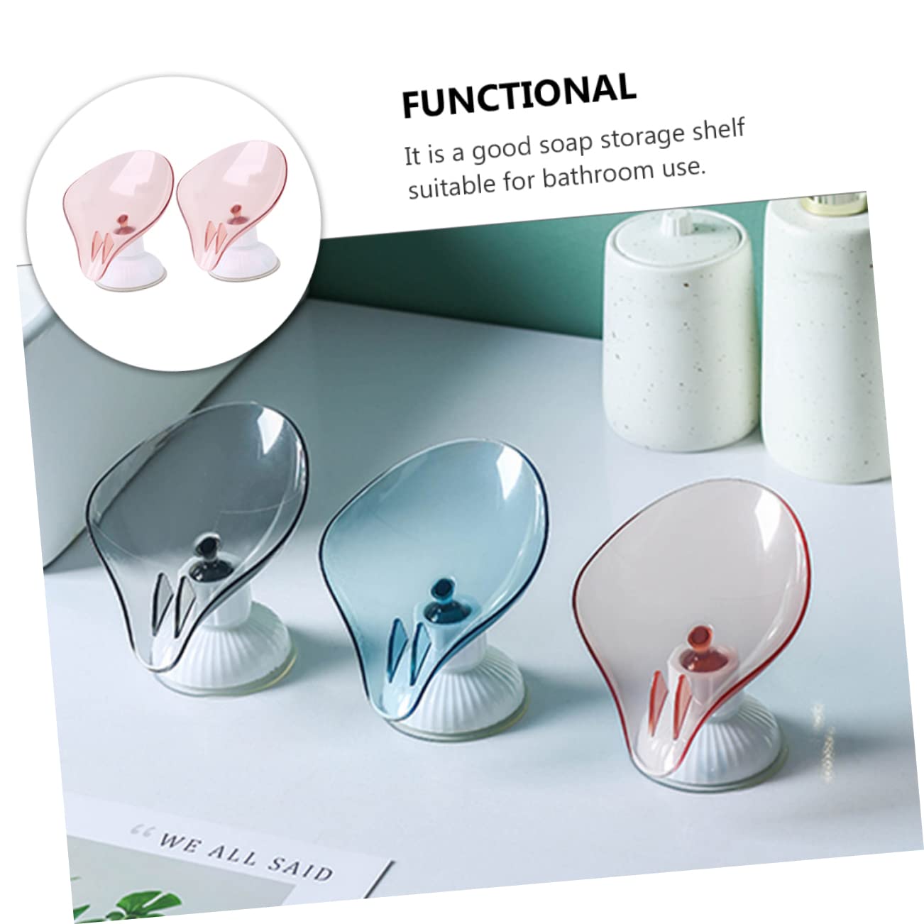 Cabilock 2pcs Soap Box Soap Drip Tray Wall Soap Dispenser Tray Wall Soap Dispenser Bracket Drain Soap Container Wall Hand Soap Dispenser Wall Soap Rack Foam Soap Shelf Plastic Tub to Rotate