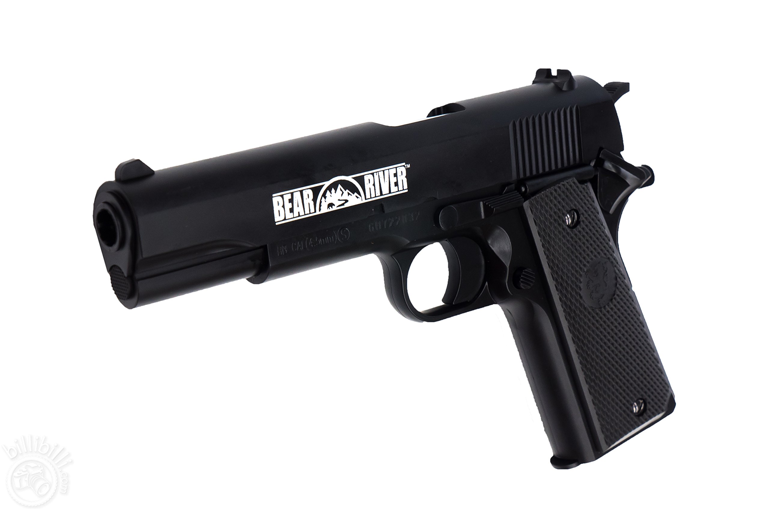 Barra 1911 BB Gun Kit, Spring Powered Air Rifle, BB Pistol, BB Guns for Kids & Adults, Includes Gel Target and Ammo (250 BBS), 200 FPS, 177 Cal BB Pellets, Large Magazine, No CO2 Needed
