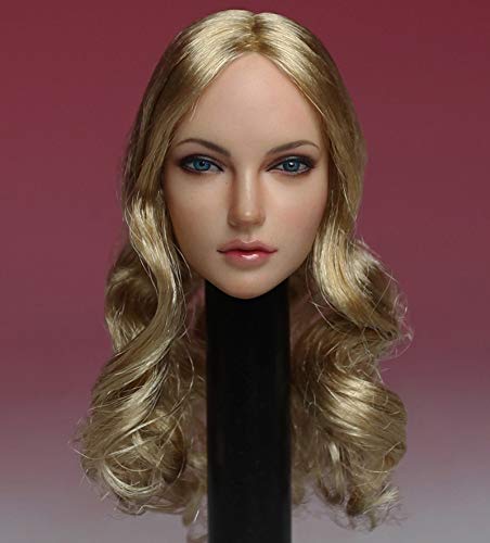HiPlay 1/6 Scale Female Figure Head Sculpt, Beuty Charming Girl Doll Head for 12" Action Figure Phicen, TBLeague DH046 (B)