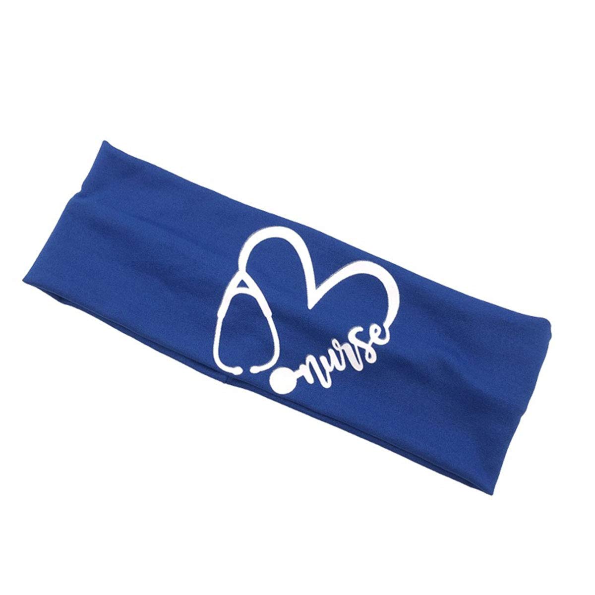 Asufegucd Headbands for Women with Buttons for Face Mask Ear Saver Headband for Nurses Elastic No Slip Hair Bands Workout (ASDJY0114)