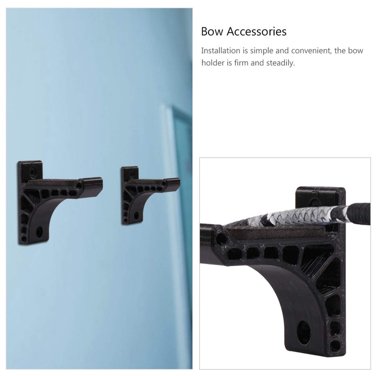 BESPORTBLE Bow Display Wall Hanger Archery Stand Bow Support Wall Mount Stand Adhesive Storage Rack to Display Your Bow