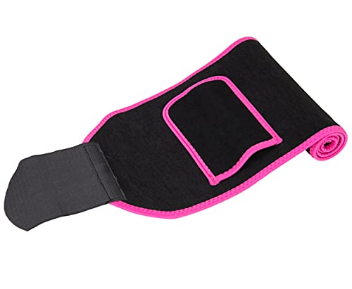 Mind Reader Waist Trainer Belt, Tummy Cincher for Exercise, Slimming Stomach Shaper for Men and Women, Sport Girdle, Neoprene, 30 in., Small, Pink