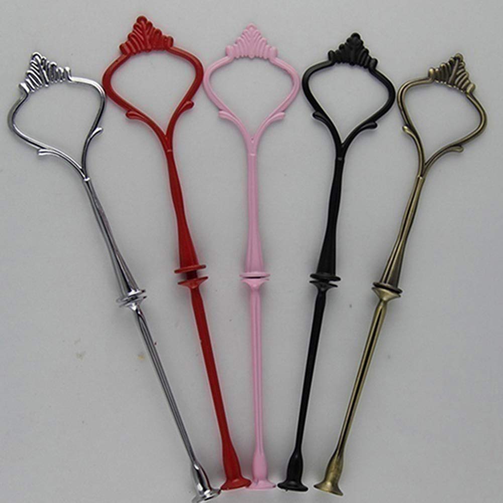 Bluelanss Tiered Tray Hardware for Cake Stand Cake Plate Crown 3 Tier Cake Stand Fittings Hardware Holder for Wedding Party Cupcake Dessert Platter Serving Stand Decoration Pink