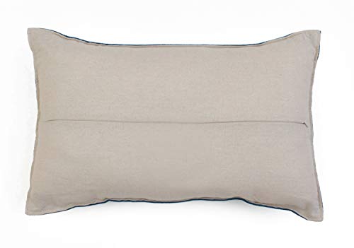 Thro by Marlo Lorenz TH014509004E Ibenz Ice Velvet Pillow, 14 x 22 in, Teal