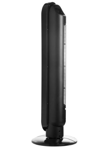Ozeri 360 Oscillation, Micro-Blade Noise Reduction Technology Tower Fan, Black
