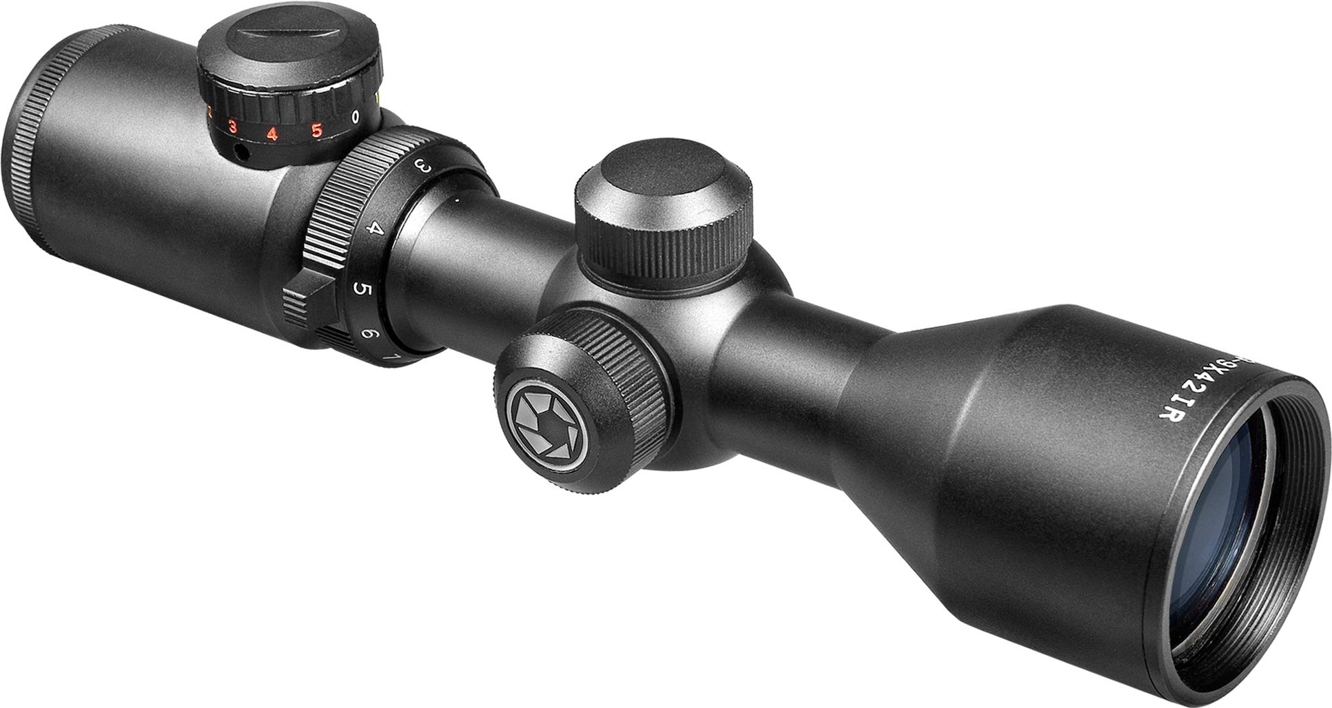 BARSKA 3-9x42 IR Contour Dual Color Reticle 30/30 IR Riflescope , Black
