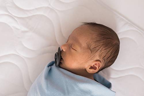 SheetWorld Crib Bib Sheet Saver, Soft Cotton, 4 Secure Ties, Solid White, Made in USA