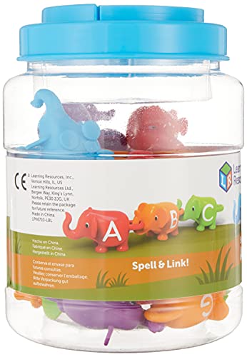 Learning Resources Snap-n-Learn ABC Elephants, Educational Toys, Alphabet Elephant Toy, Fine Motor Toys, Counting and Sorting Toys, Ages 2+