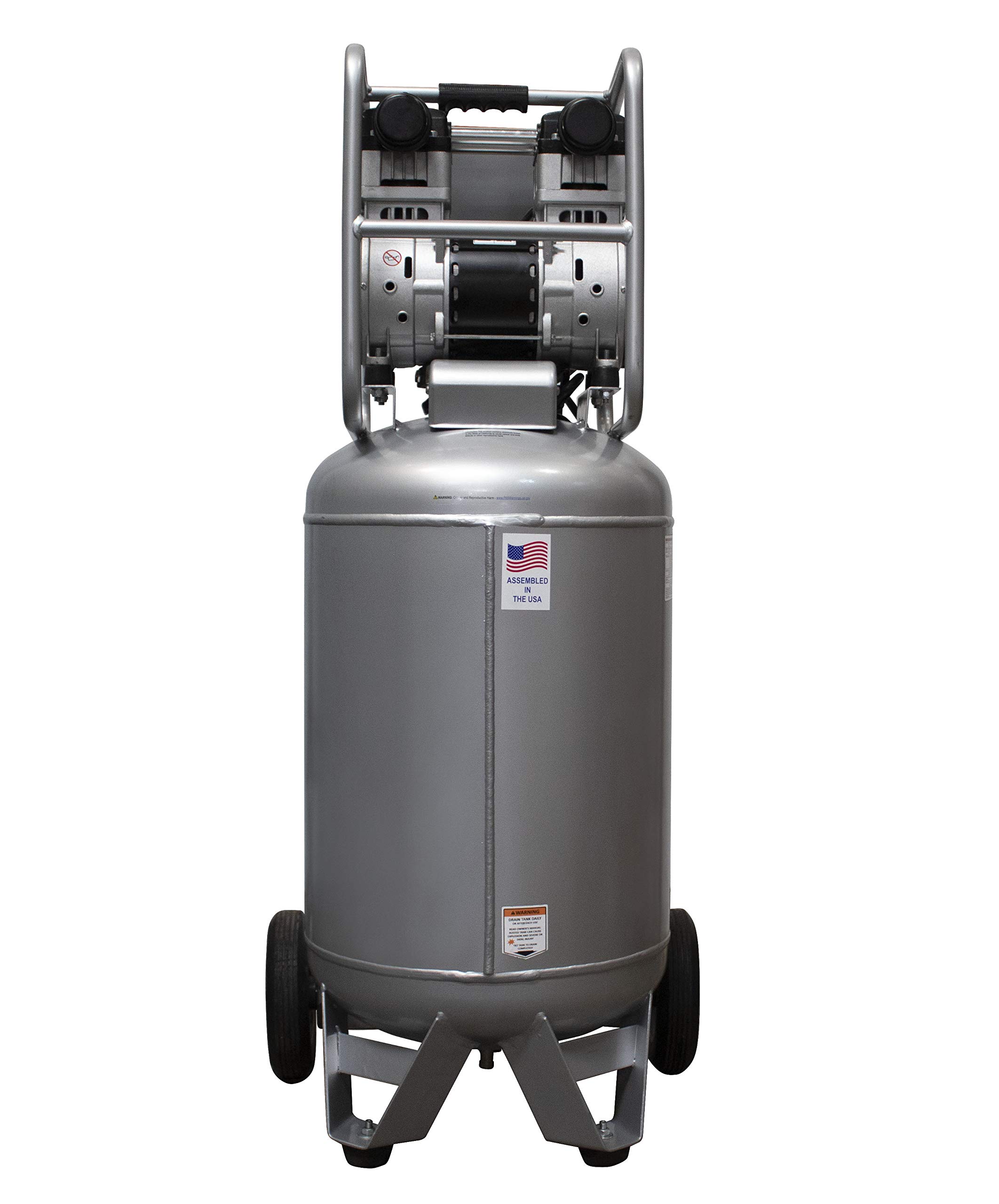 California Air Tools 20020-22060 Ultra Quiet & Oil-Free Air Compressor 2.0 Hp, 20.0 Gal. Steel Tank Air Compressor 220 Volts 60 Hertz