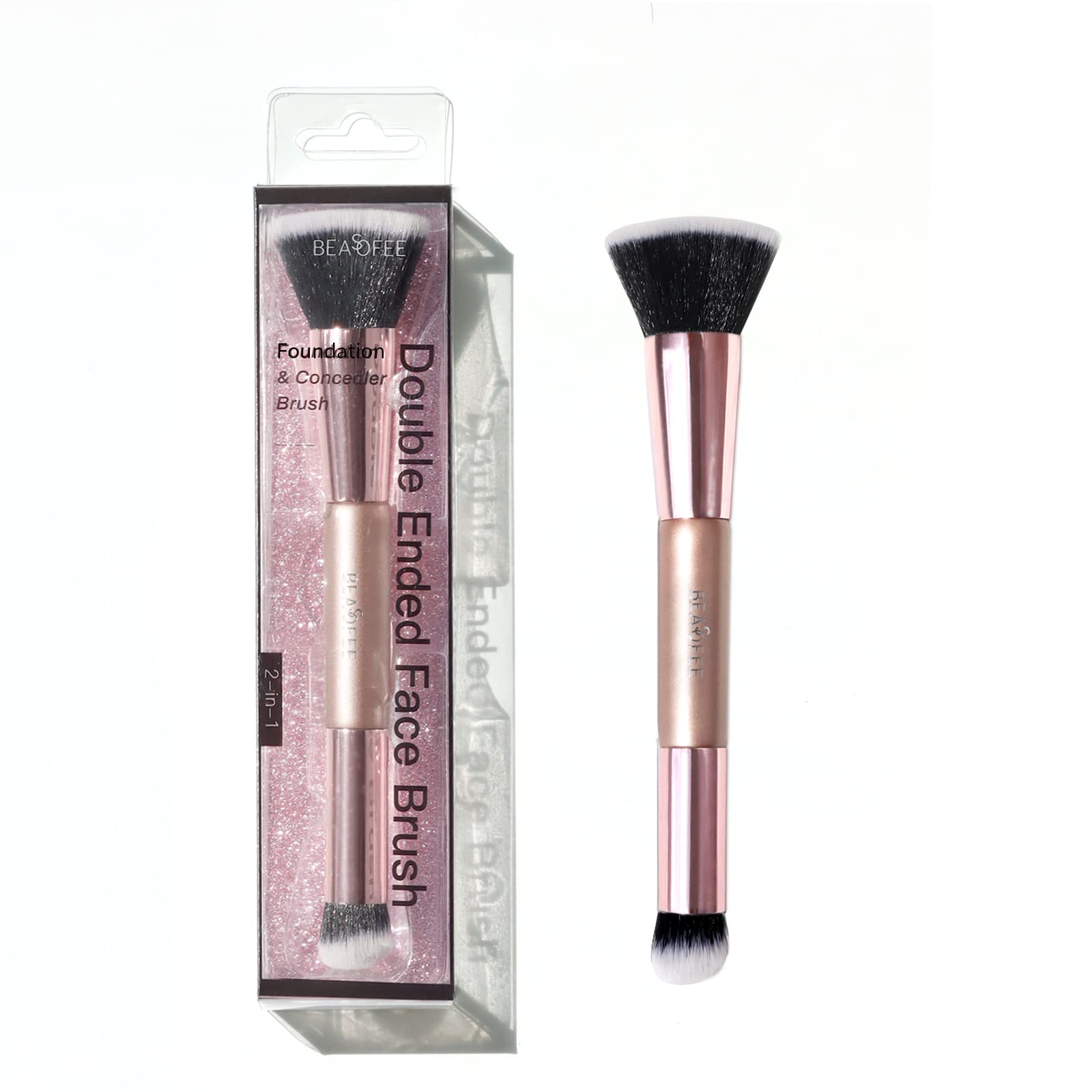 BEASOFEE Dual-ended Foundation Brush+Makeup Brushes