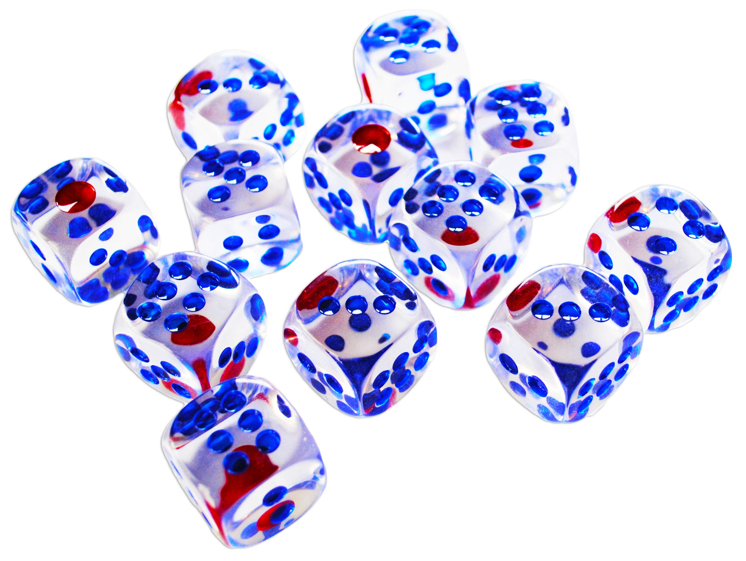 Hobby Monsters 10 25mm Clear Transparent Jumbo Playing Dice