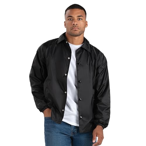 Augusta Sportswear mens Coach's Jacket/Lined Nylon coach s jacket lined, Navy, Medium US