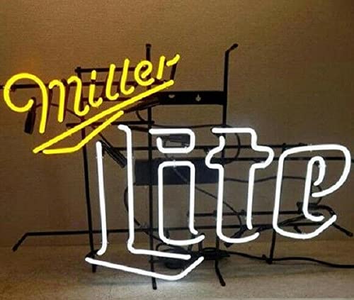 Queen Sense 20"x16" Millers Lite Neon Sign Light Man Cave Bar Pub Beer Gift Neon Lamp A120MLW